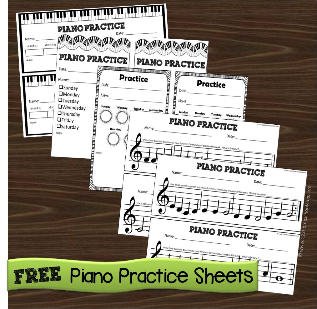 FREE Piano Practice Chart