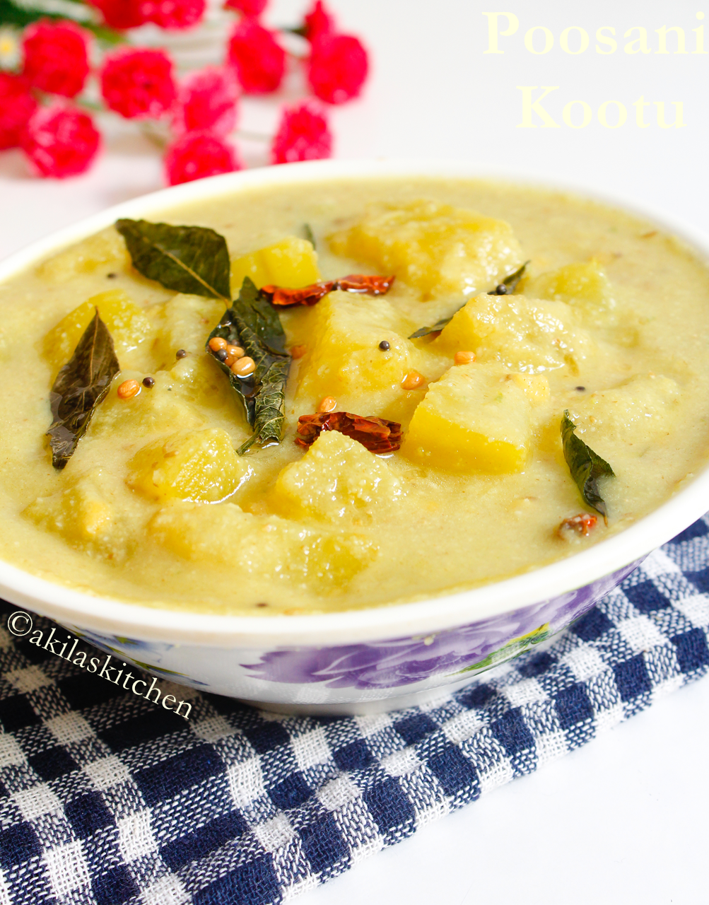 How to make Poosanikai Kootu | White pumpkin kootu| Kootu Recipes ...
