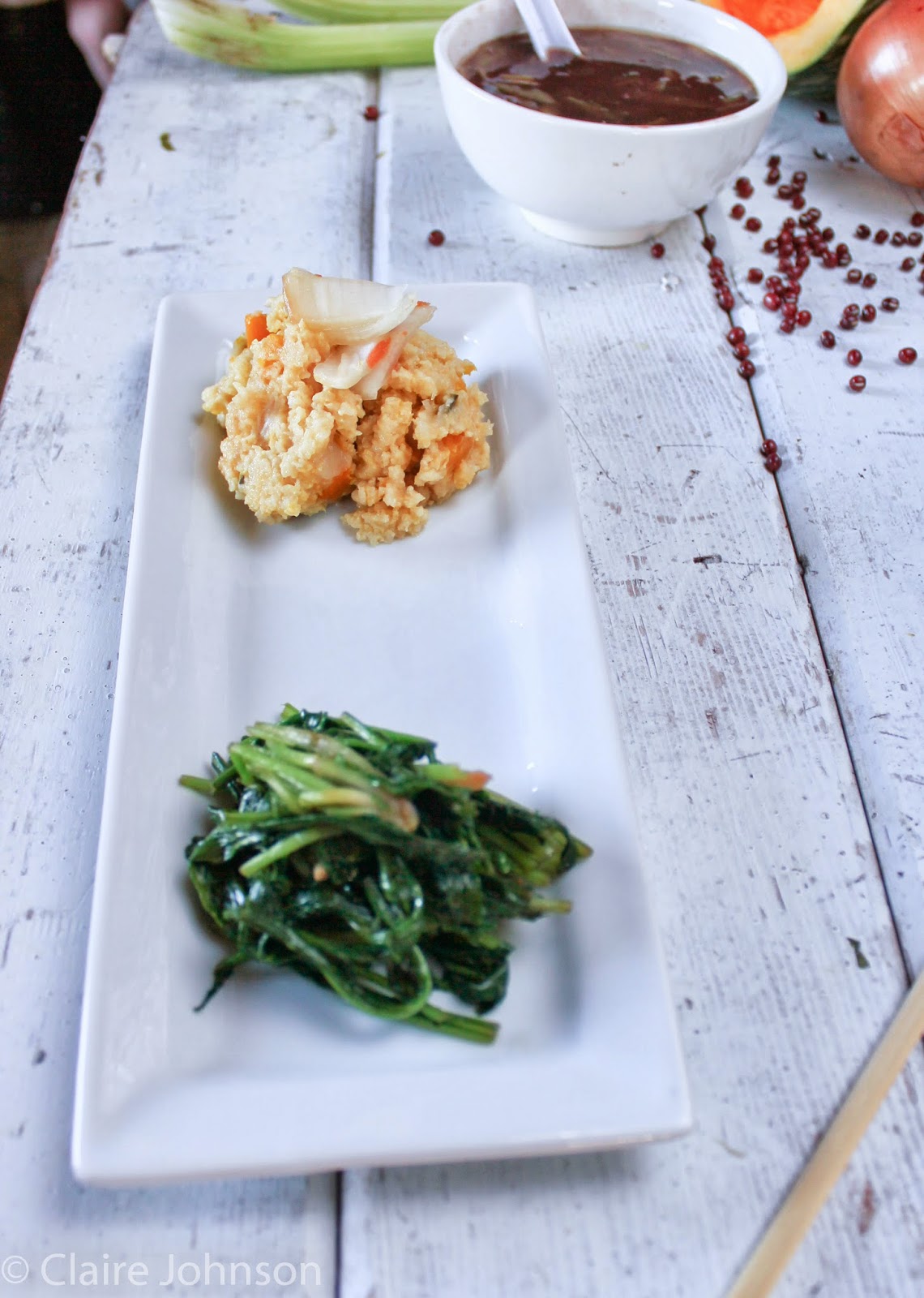 Macrofood Everyday: Sweet Vegetable Millet and Fried Seitan