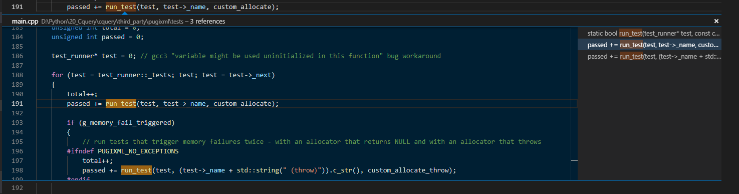 cquery visual studio code (vscode) call hierarchy / find reference ...