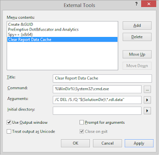 Kanyó Tibor szakmai blogja: SSRS local cache és a Visual Studio