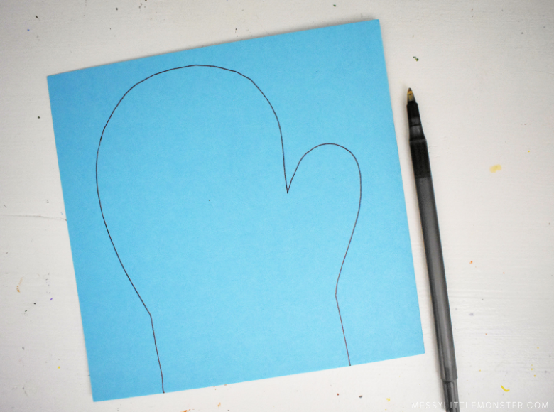 Mitten Template and Easy Mitten Craft Idea - Messy Little Monster
