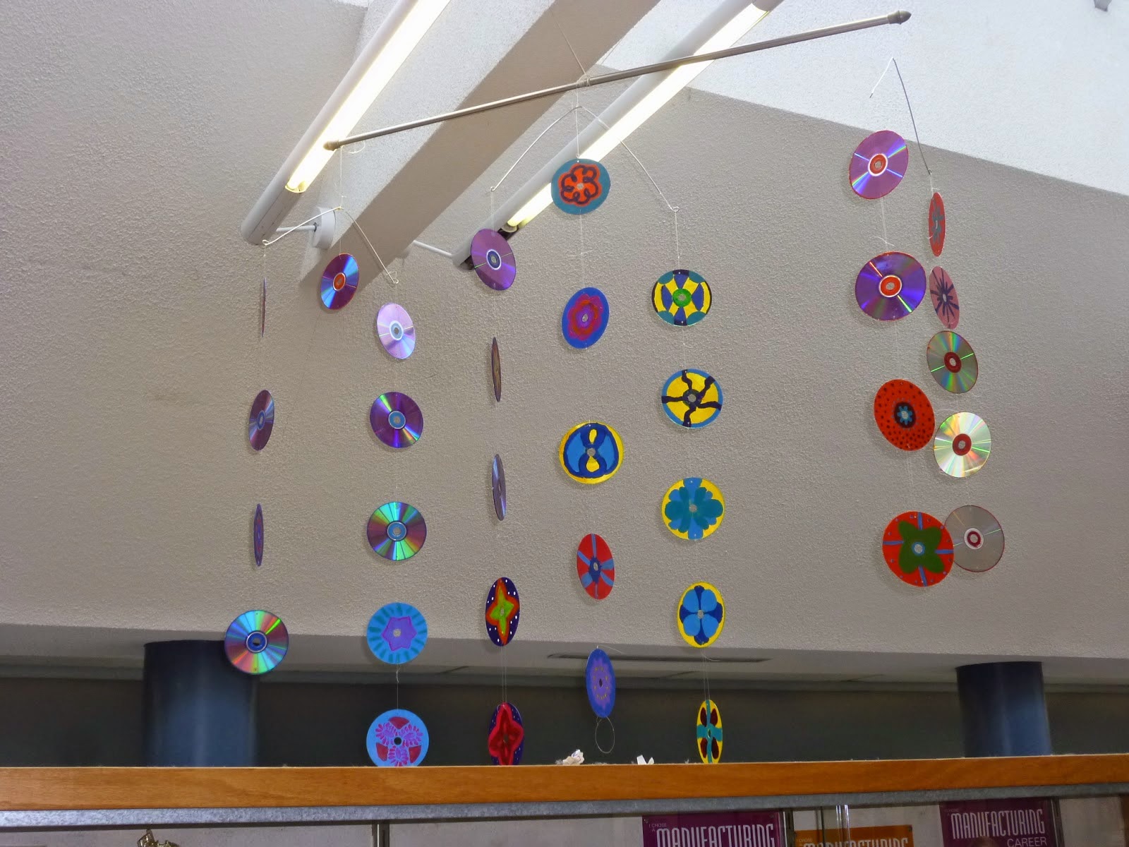 Cassandra's Media Art Blog: Group Installation Art- Flower CD Mobile
