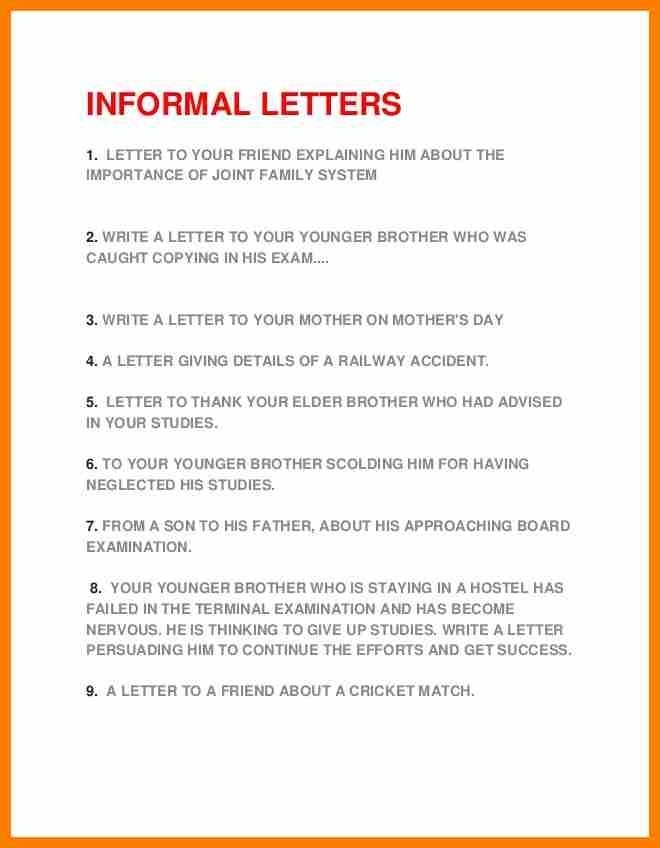 Formal Letter For Class 5 - Formal Letter