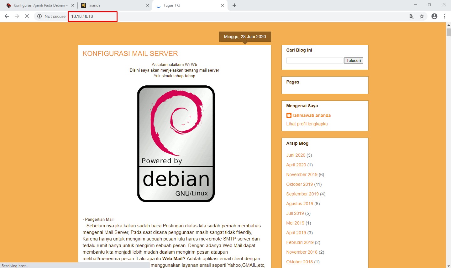 Konfigurasi Ajenti Pada Debian