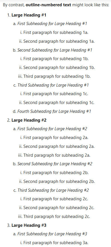 Styles and Outline Numbering