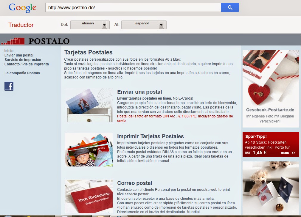 Hoy te recomiendo: Crea tus postales con Postalo.de