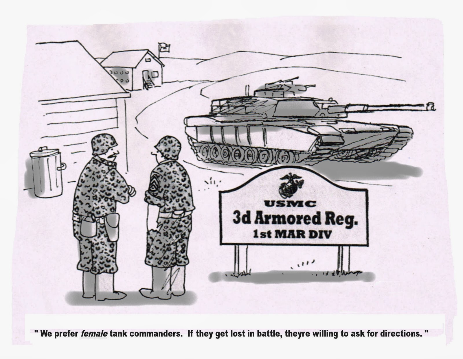 Plum Loco - Roy Delgado: Leatherneck cartoon- Roy Delgado