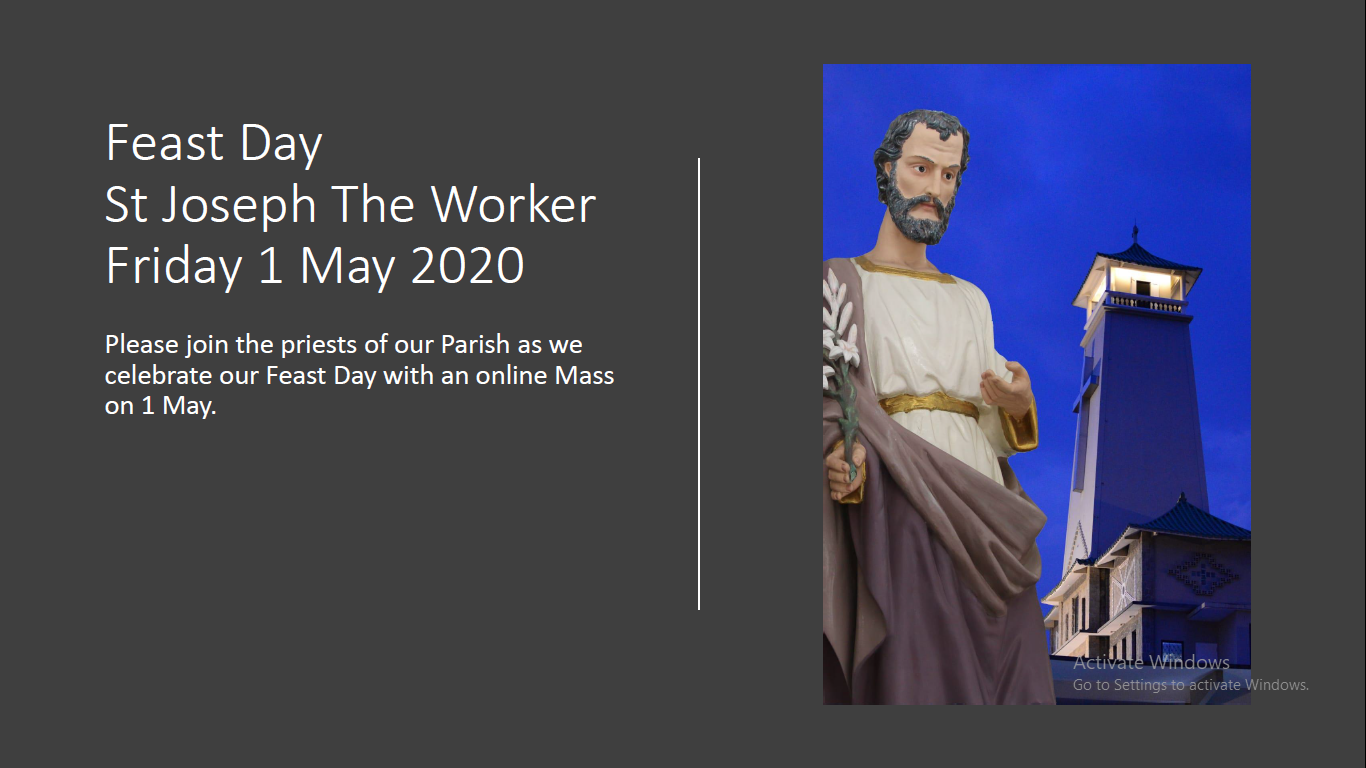 Holy Hour and Feast Day Live Streams of St Joseph the Worker - Online