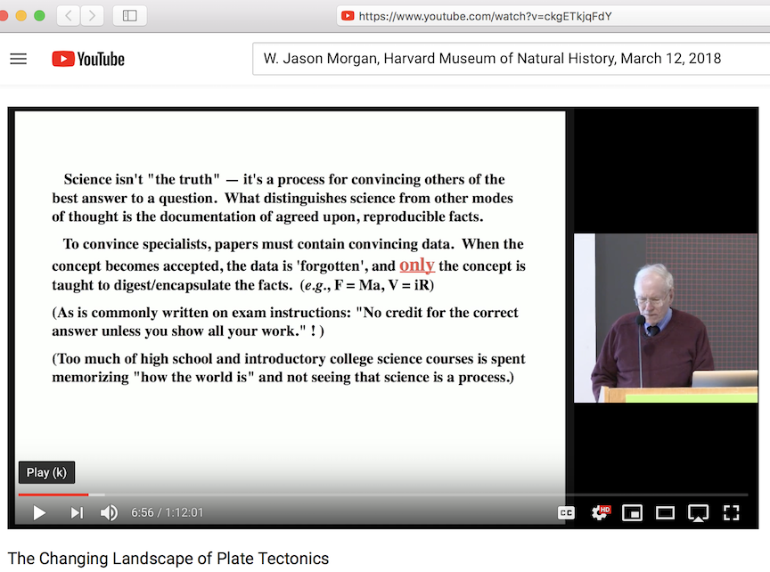 Confronting Science Contrarians: Jason Morgan - history of plate ...