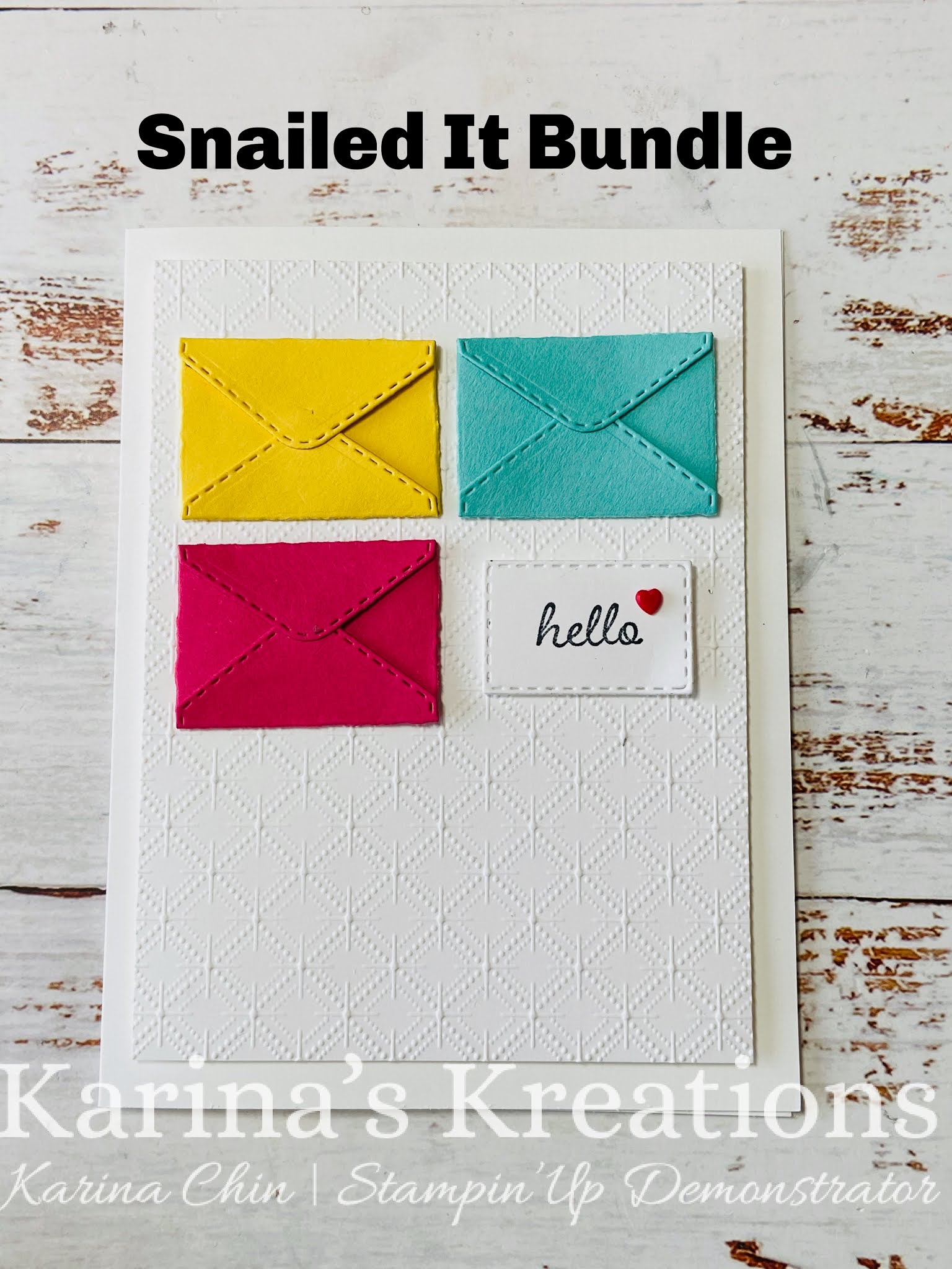 Cute and Easy Snailed It Card - Karina Chin, Stampin' Up! Demonstrator