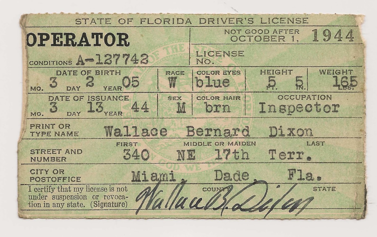 Rooted in Elizabeth: Wallace B. Dixon : WWII Deferment Classifications