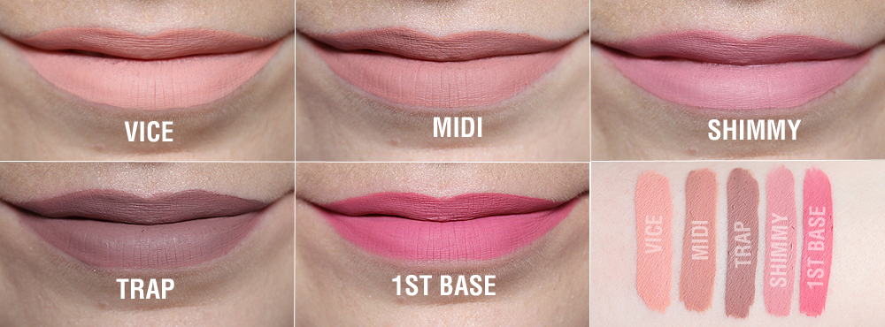 Colourpop Ultra Matte Liquid Lipsticks Vice Midi Trap Shimmy And 1st