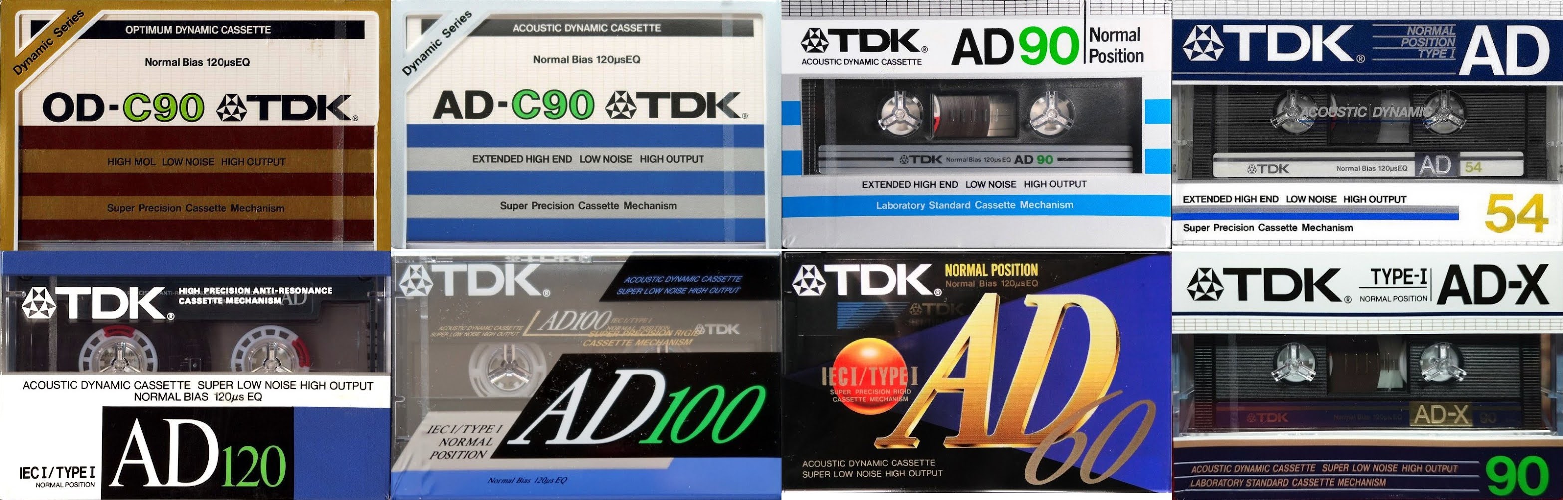 Audiochrome: Cassette tape measurements: TDK OD, AD, AD-X, AR