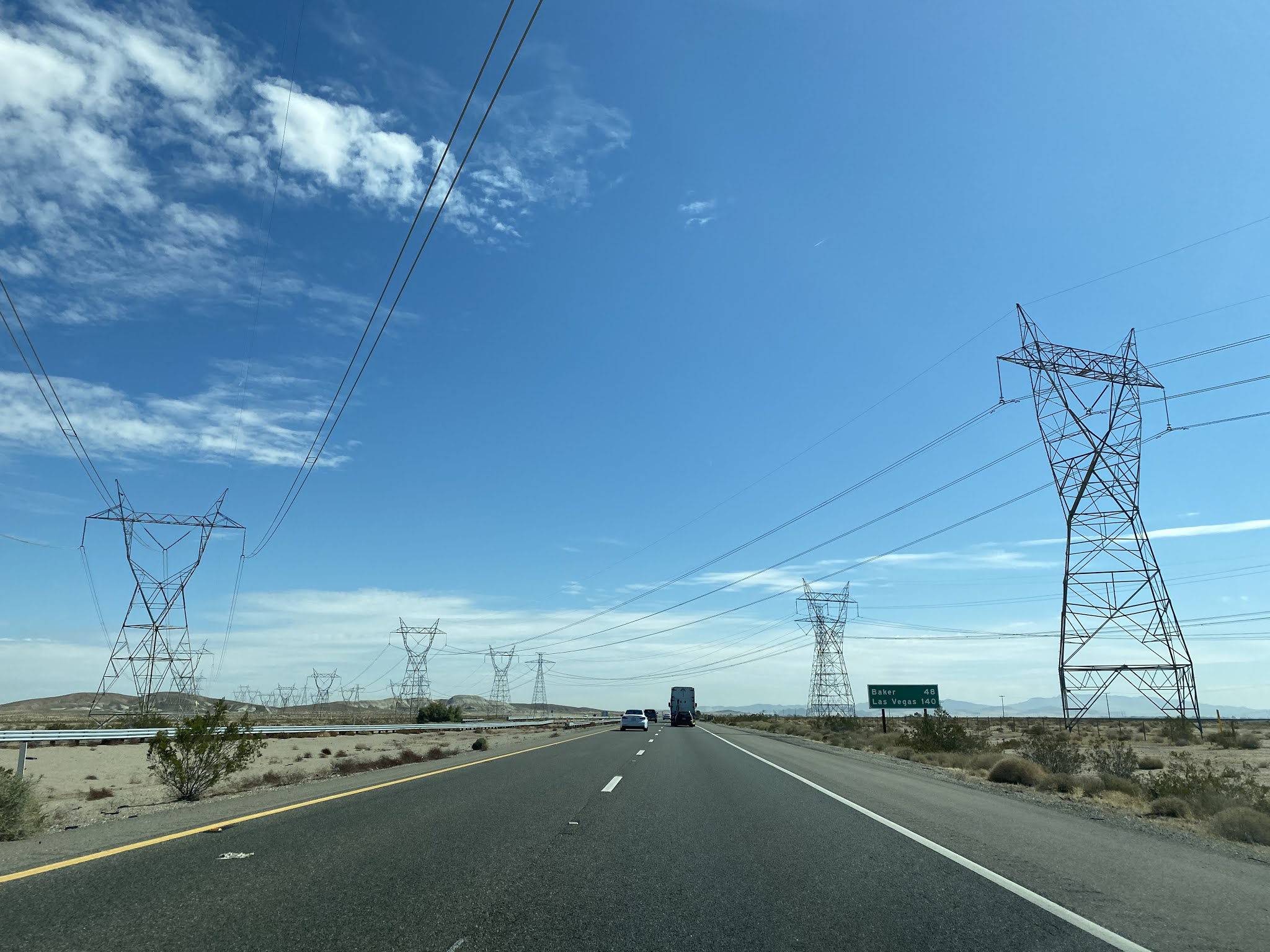 Interstate 15; the Mojave Freeway from Barstow to the Nevada State Line