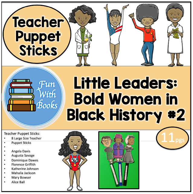 LITTLE LEADERS: BOLD WOMEN IN BLACK HISTORY SET 2 TEACHER PUPPET STICKS ...