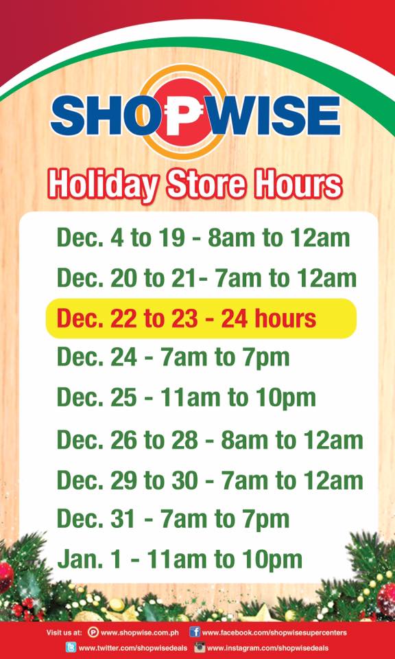 Manila Shopper: Major Malls, Supermarkets & Theme Parks Holiday 2015 ...