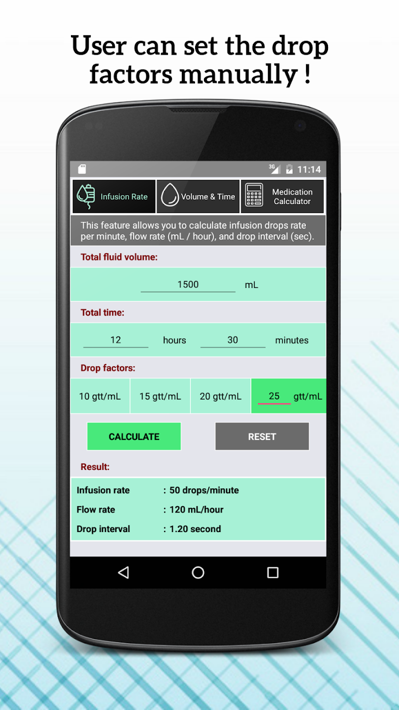 IV Calculator: Infusion, Dosage, Drug, & Drip Rate ~ iMedical Apps