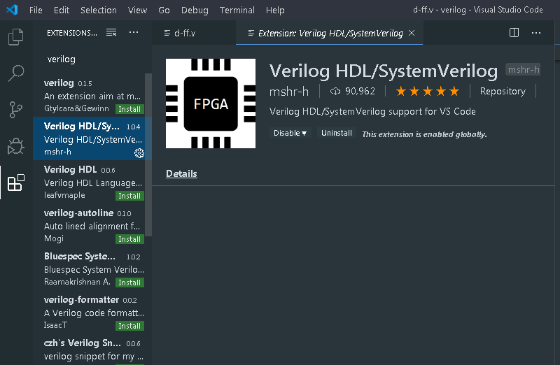 Simulations: Running verilog code using visual studio and GTK wave