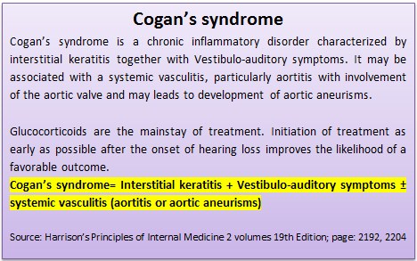 What is Cogan’s syndrome?