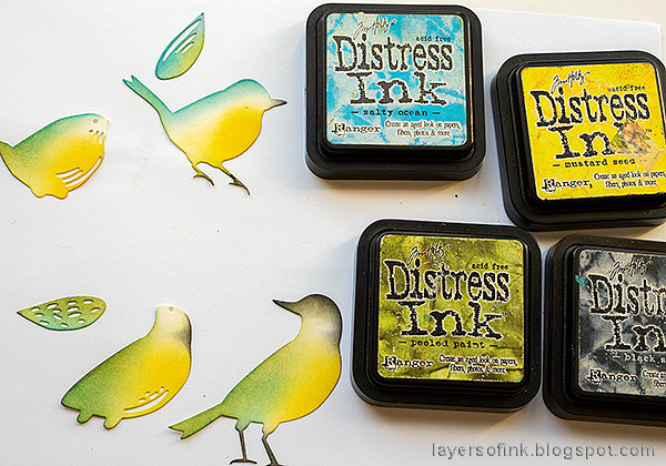 Layers of ink: Bird Friends Art Journal Page