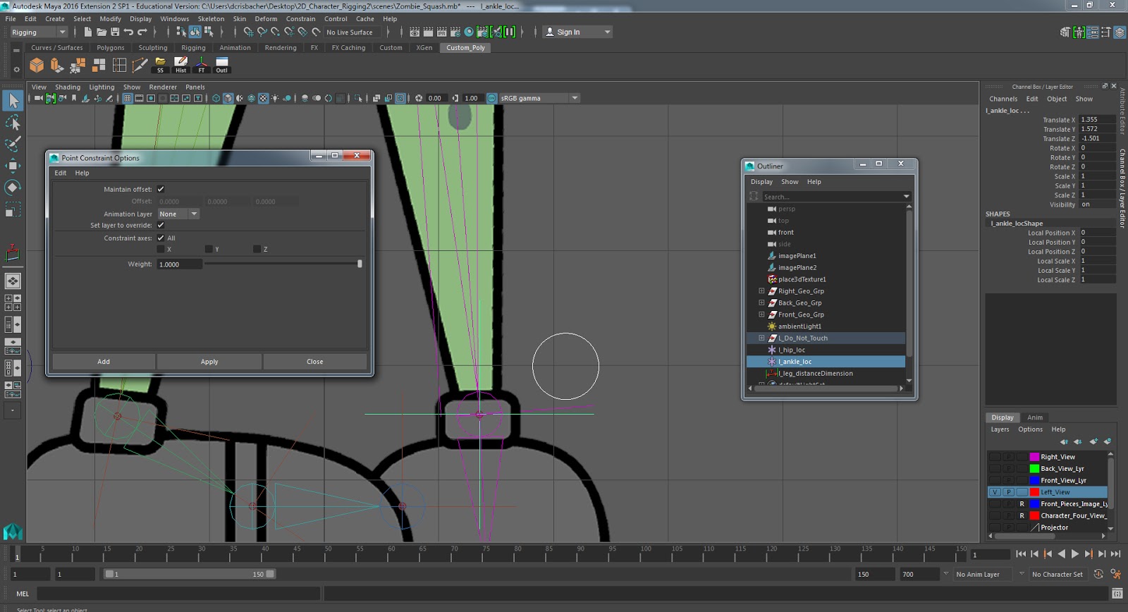 Deanna Crisbacher : Maya 2D Character Rigging: Squash & Stretch (Part 10)