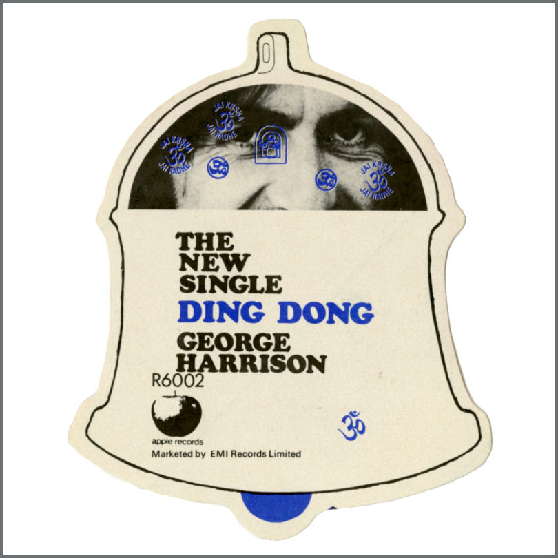 Vintage George Harrison "Ding Dong" promo sticker