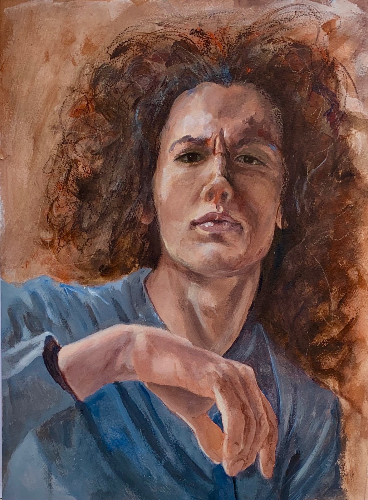 Male acrylic portrait