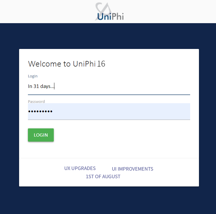 UniPhi: UniPhi 16 countdown - 1st August release date