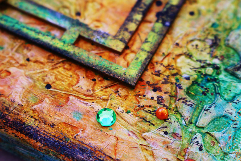 13 arts: Mixed media canvas by Vicky Varvadouka