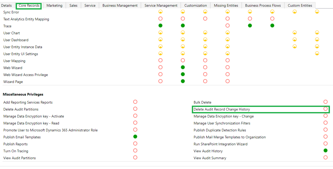 Dynamics 365 Customer Engagement: Delete Change History button on Audit ...
