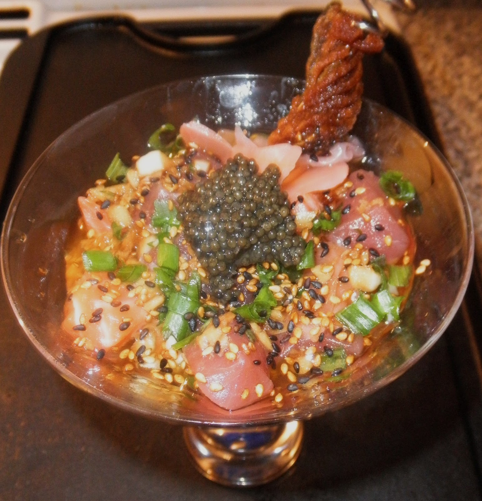 Cecelia Heer's Culinary Corner: SASHIMI COCKTAIL WITH TUNA AND SALMON