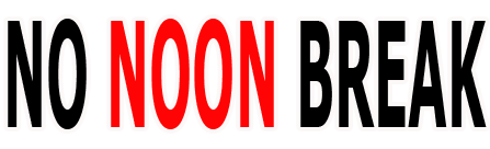 CTO and BPLD NO noon BREAK... ~ The City of Peace and Loving People!