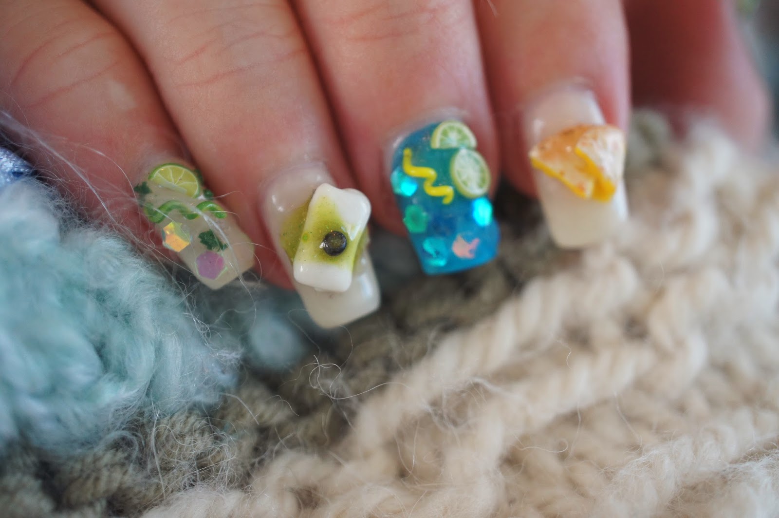 Sweet & Savory Trinkets: Tropical Polymer Clay Nail Art