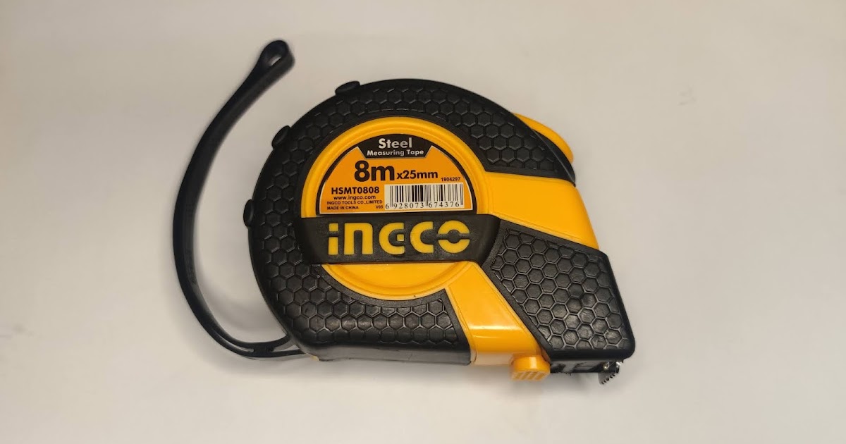 INGCO 8m Retractable Steel Measuring Tape All Rubber Cover with Self ...