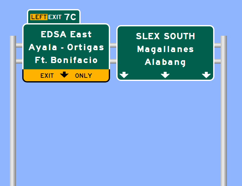 SLEX signage improvement ideas between Alabang and Buendia
