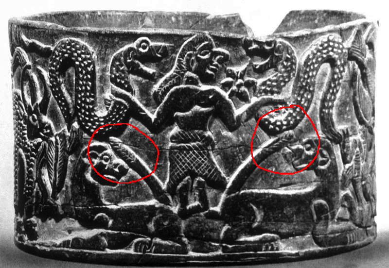 Old European culture: Lions with grain tails