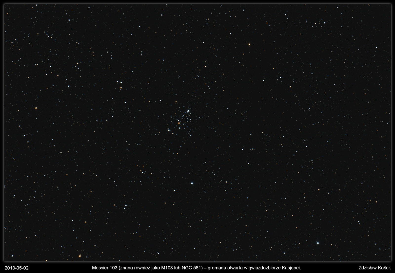 Astronomia Amatorska: Messier 103, M103, NGC581
