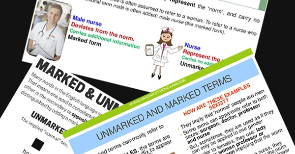 Marked and Unmarked Terms in the English Language
