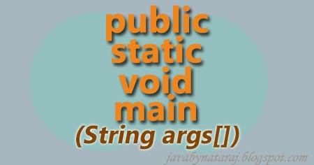 Why public static void main(String args[]) | JAVAbyNATARAJ