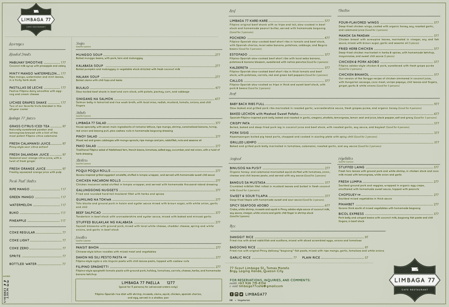 Limbaga 77 Cafe Restaurant in Tomas Morato, Quezon City