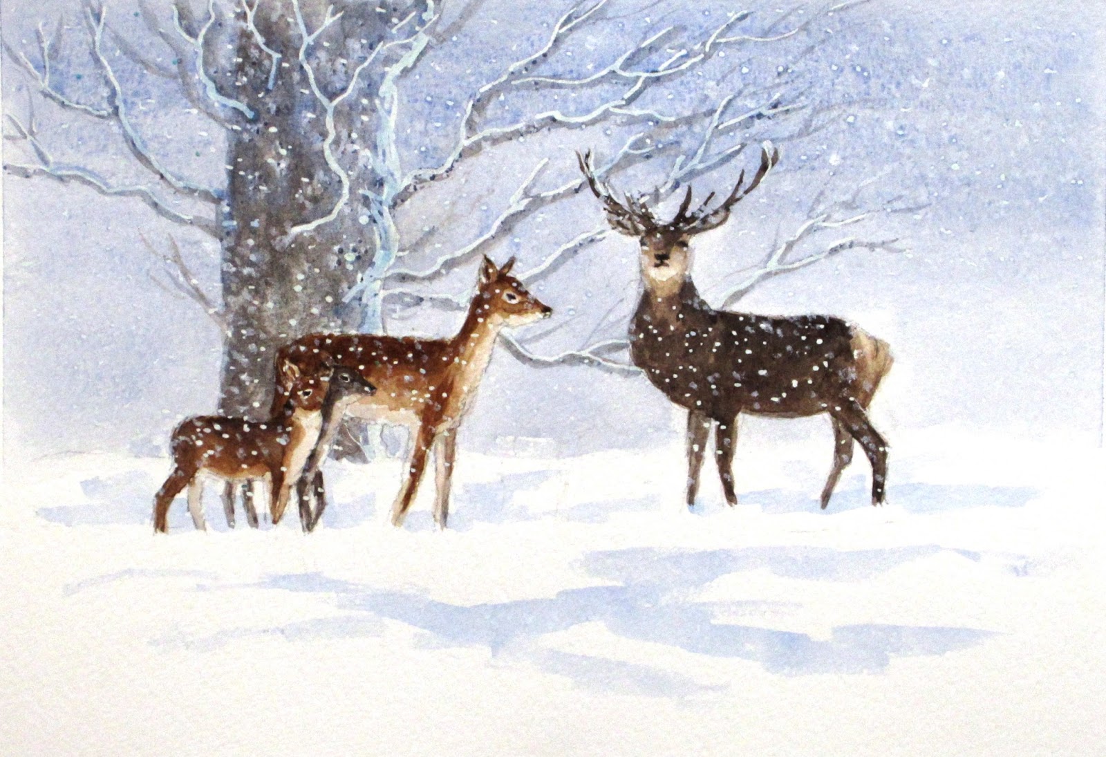 Jan's Art Tips: My current work - snow, January 2013