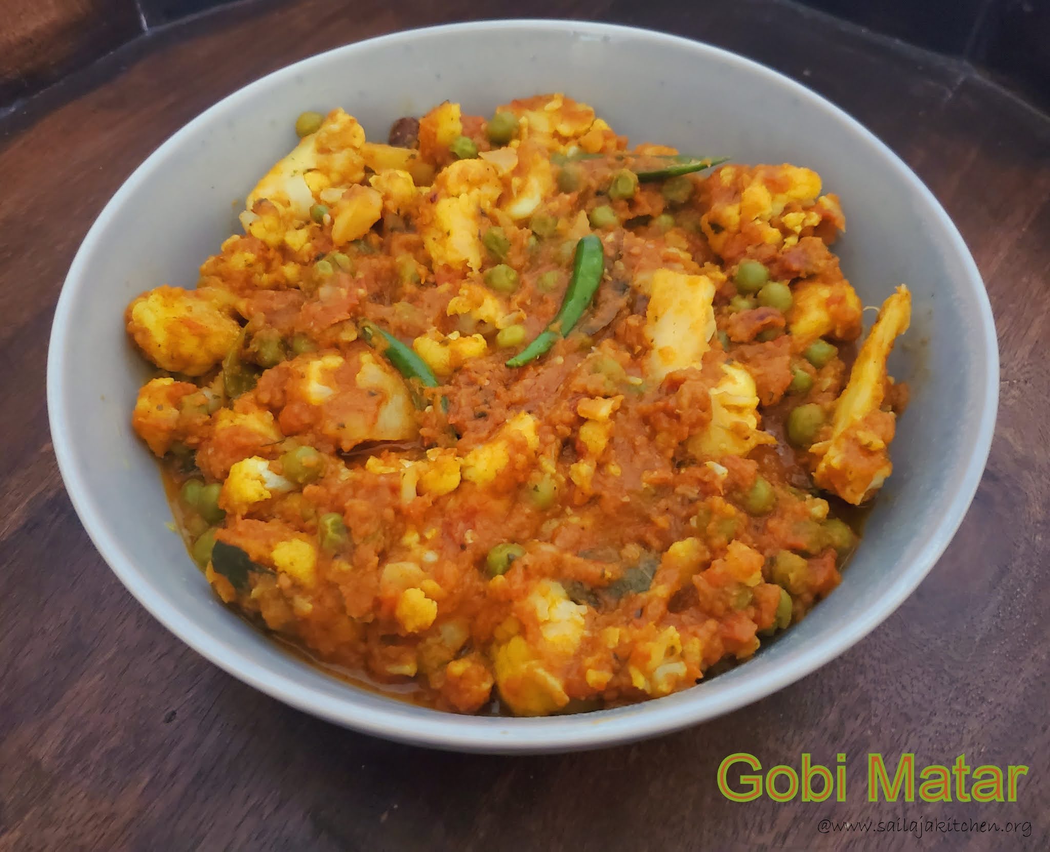 Sailaja Kitchen...A site for all food lovers!: Gobi Matar Masala / Gobi ...