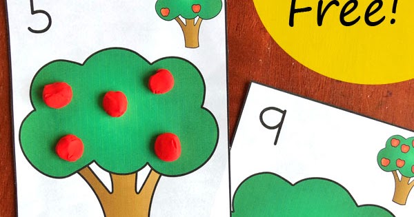 Apple Tree Counting Cards | Totschooling - Toddler, Preschool ...