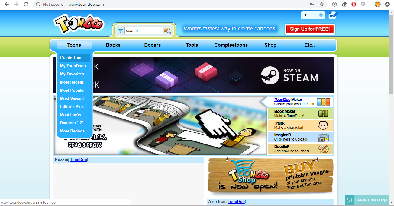 Toondoo, creat your own Comic!