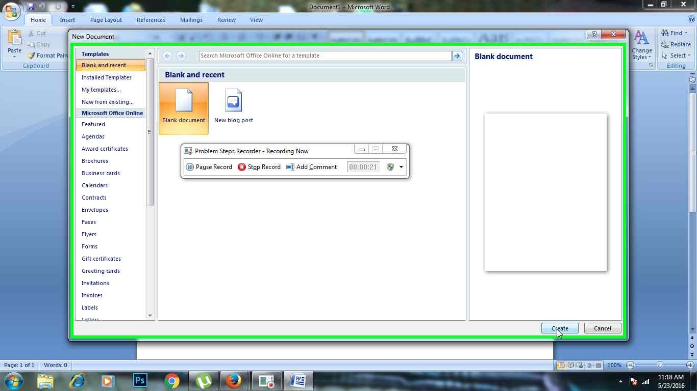 MS Office Free Guide: Create New Document in MS Office