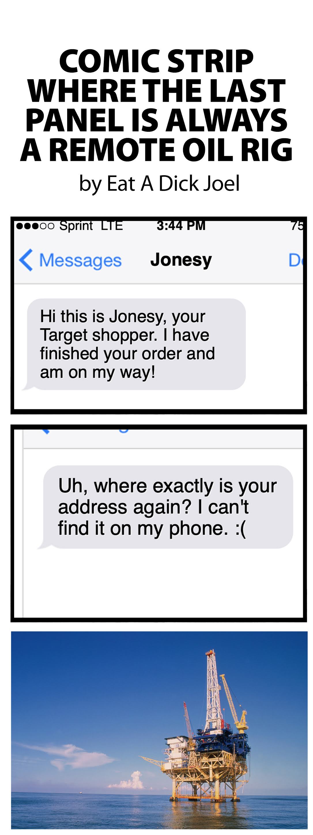 Eat A Dick, Joel: The Blog: Comic Strip Where The Last Panel Is Always ...