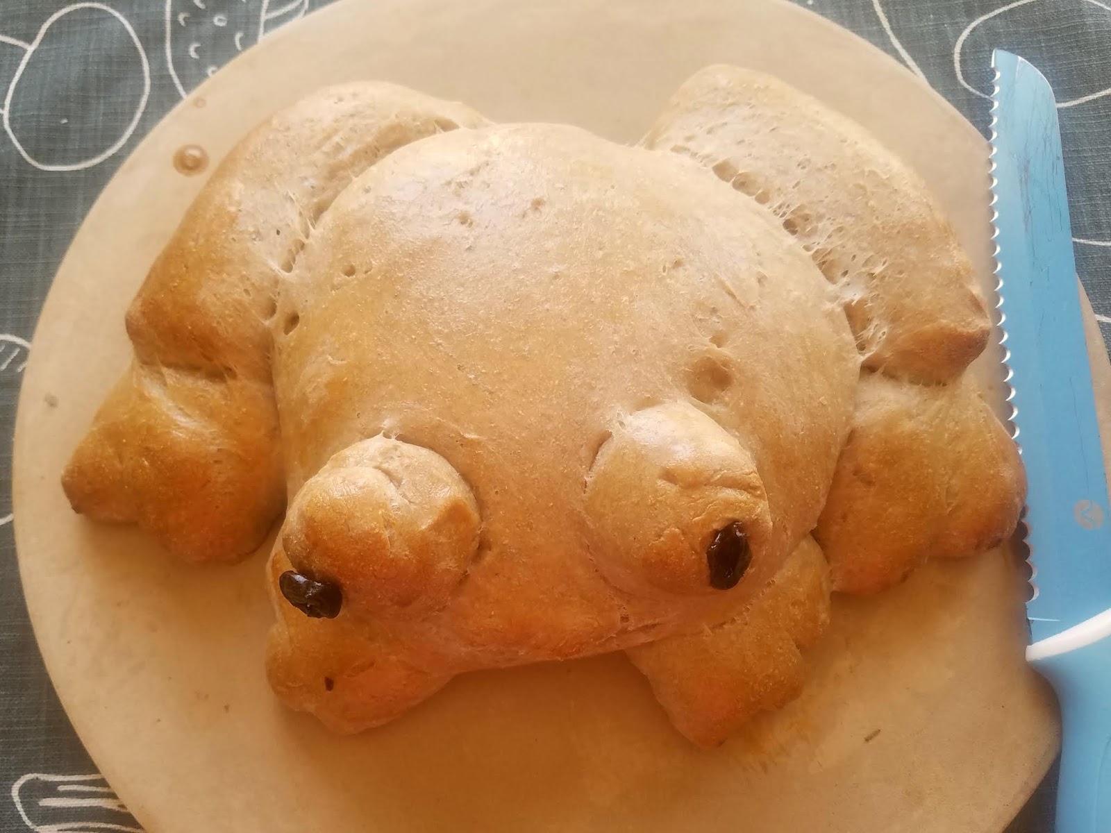 Frog bread for the baking challenge