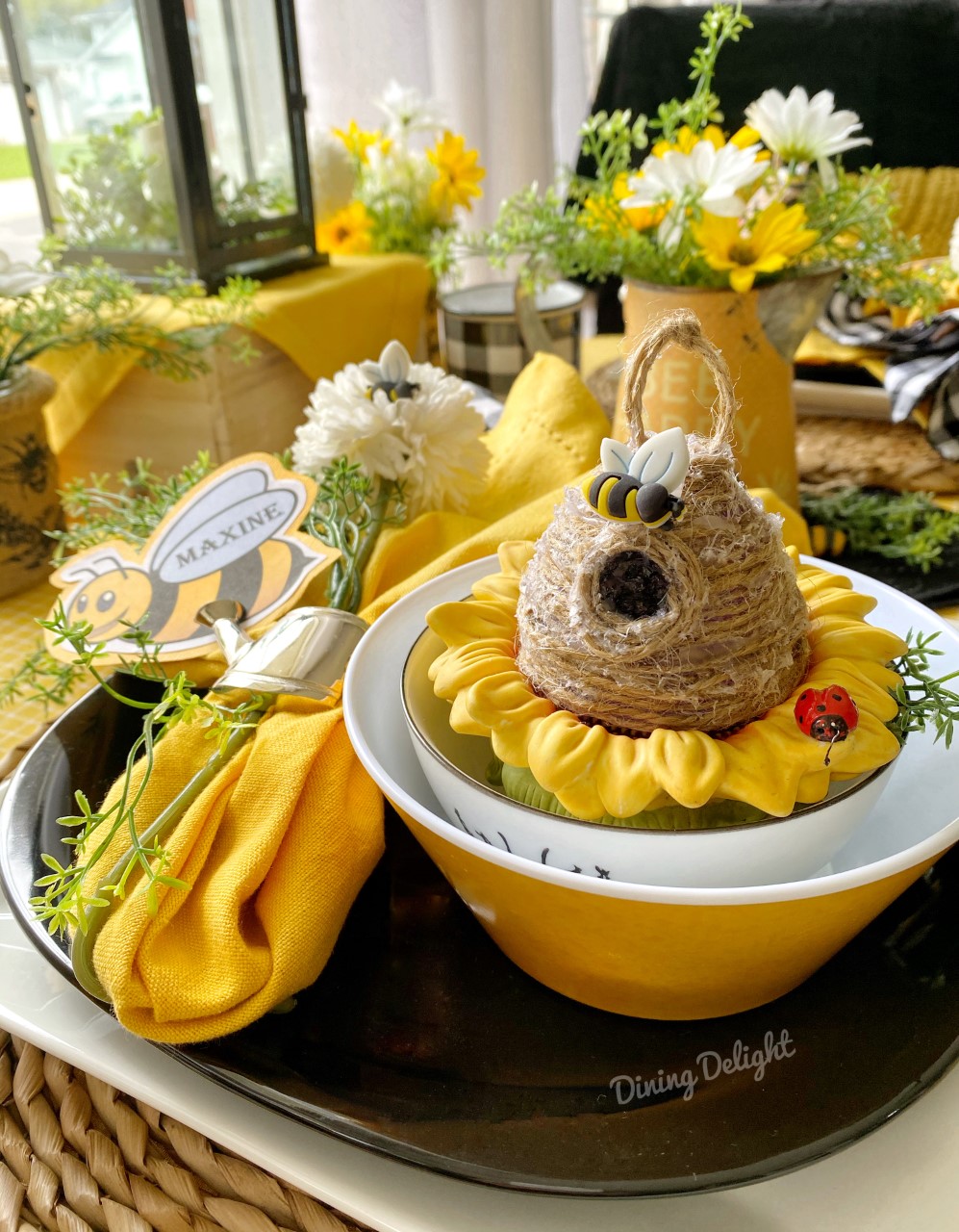 Dining Delight: Bee Themed Tablescape for Two