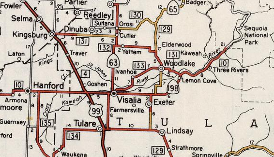 Old California State Route 198 Tulare County